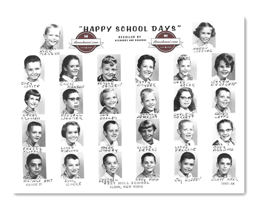 Ilion High School Alumni - Class of 1966 - West Hill School - 4th Grade ...